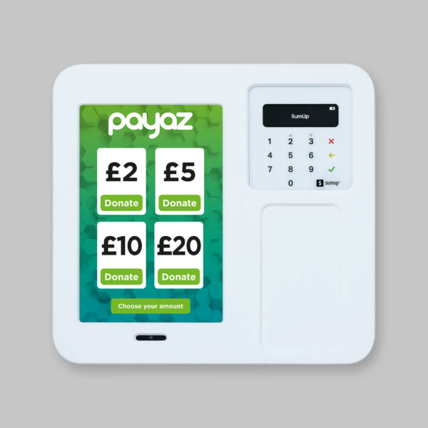 Perfect contactless donation device for charities - Payaz