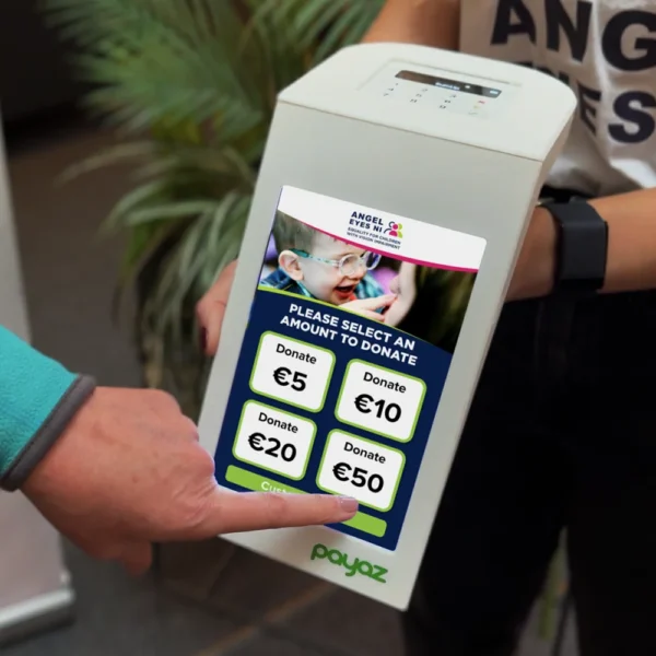 Perfect contactless donation device for charities - Payaz