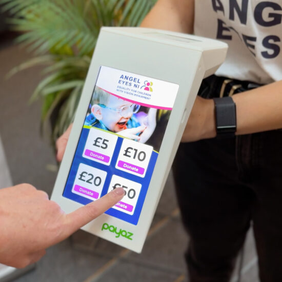Perfect contactless donation device for charities - Payaz