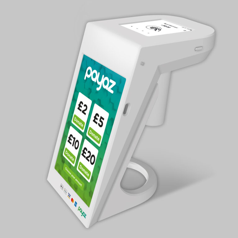 Perfect contactless donation device for charities - Payaz