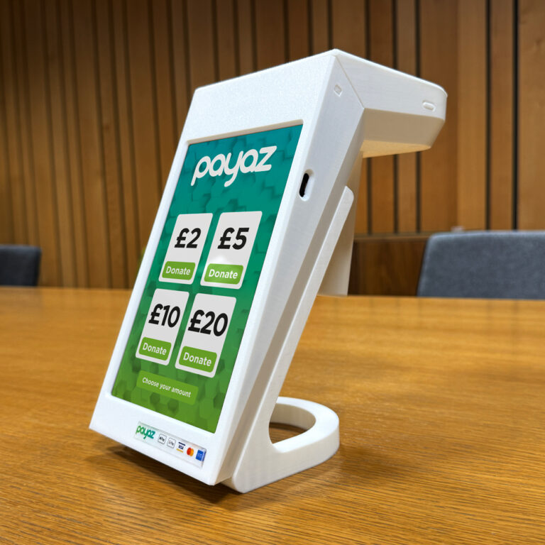 Perfect contactless donation device for charities - Payaz